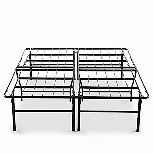 ZINUS SmartBase Heavy Duty Mattress Foundation / 18 Inch Metal Platform Bed Frame / No Box Spring Needed / Sturdy Steel Frame / Underbed Storage, California King, Black
