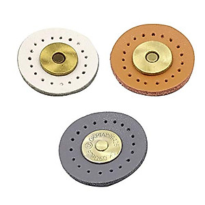 EXCEART Purse Wallet 2 Pair Magnetic Buckle Bag Button Purse Snap Closure Purse Handbag Fastener Replacement for DIY Purse Bag Clothes Leather Accesories Brown Yellow Round Purse