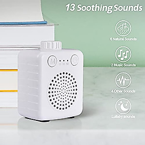 Fansbe White Noise Portable Sound Machine, Mini White Noise Machine Travel, Sleep Sound Machine Travel Size 20 Soothing Sounds