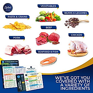 Air Fryer & Pressure Cooker Magnetic Cheat Sheet Set, Air Fryer Accessories Cook Times, Instapot Accessory Magnet Sheet Quick Reference Guide for Cooking and Frying (Bundle)