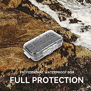 HERCHR Dry Box Outdoor Waterproof Airtight Storage Case Hard Shell Wet Dry Box Carry Box Tackle Organization for Camping, Fishing, Boat, Kayak Waterproof Case boat dry box storage box (transparent)