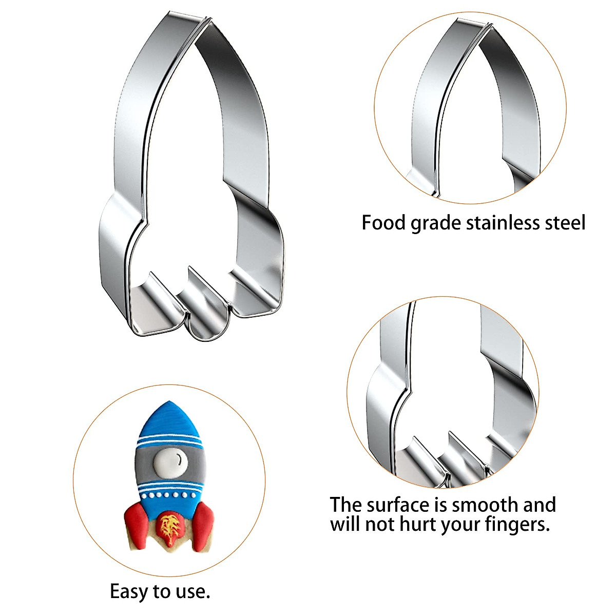 Wonmon 9 PCS Space Cookie Cutters Set, Metal Outer Space Cookie Cutters Rocket, Astronaut, Moon, Star, Sun, Planet, Airship, Radar, Alien Shape Cookie Cutters Molds for Space Theme Party Supplies