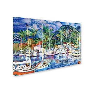 Lahaina Marina by Manor Shadian, 16 by 24-Inch Canvas Wall Art