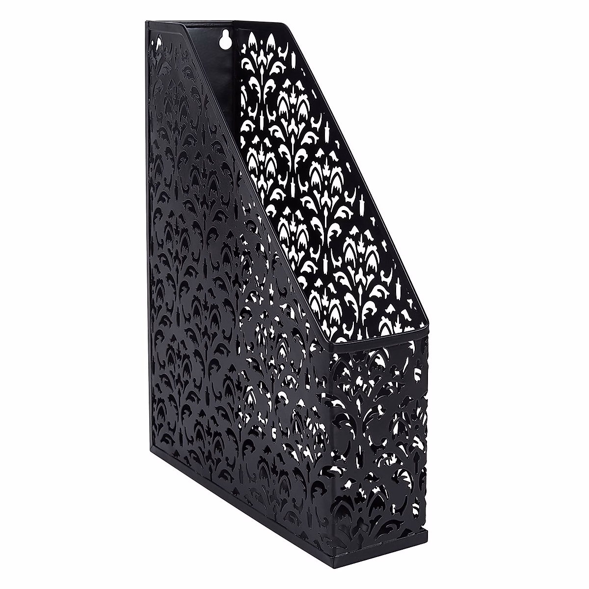 EasyPAG Heavy Duty Magazine File Holder Rack Paper Book Storage Office Desk Organizer,Black