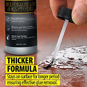 Starbond 2 oz. Super Glue Remover - Dissolves Super Glue, CA Glue Debonder, Easy Brush Cap Applicator