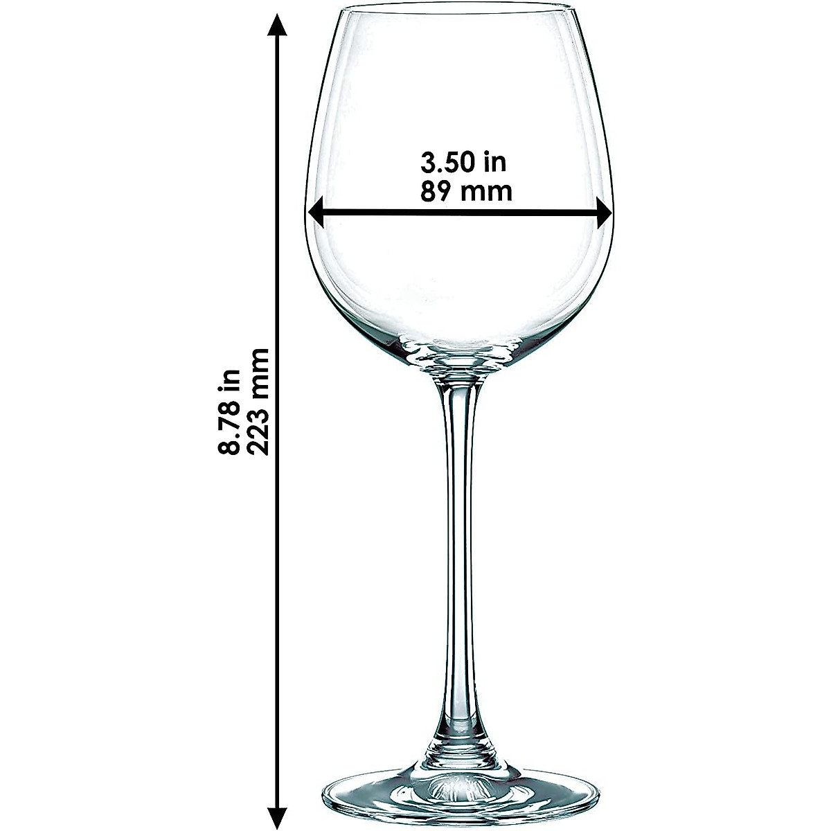Nachtmann Vivendi Collection White Wine Glasses, Set of 4, 16 Ounce, Crystal Clear, Large Stemmed Glass, Perfect for Home, Parties, and Gifts, Dishwasher Safe Stemware