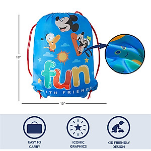 Disney Mickey Mouse 2 Piece Slumber Set with Sling Bag and Sleeping Bag, 54"x30"