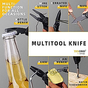 TRSCIND Pocket Knife Engraved Multitool, Love You More, Personalized Gifts for Mens, Unique Anniversary Birthday Gifts for Him husband Boyfriend, Perfect Gifts for Camping Hunting Fishing