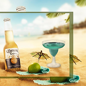 WOPPLXY 60 Pcs Plastic Margarita Glasses, 5 oz Clear Cocktail Glasses for Cinco de Mayo, Taco Party, and Mexican Decoration, Plastic Margarita Cups for Taco Bar Events Wedding Parties