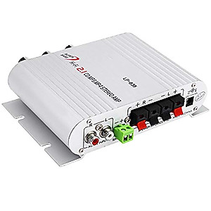 Polarlander Power Car Amplifier Hi-Fi 2.1 MP3 Radio Audio Stereo Bass Speaker Booster Player for Motorbike Home No Power Plug