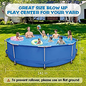 Above Ground Swimming Pool - 12FT x 30in Outdoor Round Frame Pool for Kids and Adults, Kiddie Pool Swimming Pool for Family Fun,Family Swimming Pool Above Ground for Backyard Garden Summer Water Party