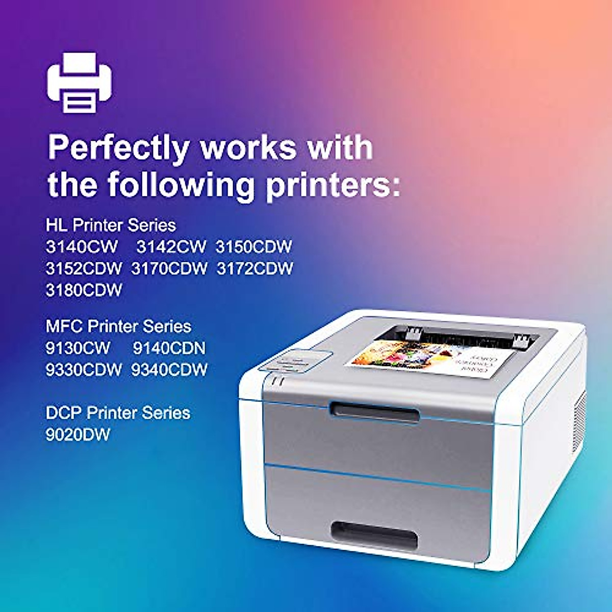 Shidono Compatible Toner Cartridge Replacement for Brother TN221 TN225 TN-221 TN-225 Fits with MFC-9130CW/HL-3170CDW/HL-3180CDW/HL-3140CW/MFC-9340CDW/9330CDW Printer,[4-Pack,Black/Cyan/Yellow/Magenta]