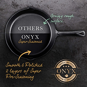 Fresh Australian Cast Iron Skillets - 12 Frying Pan, Non-stick Cast Iron Pan, Pre-seasoned Cast Iron Cookware for Camping, Indoor and Outdoor Uses