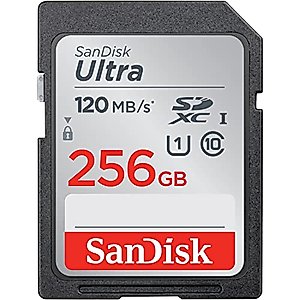 SanDisk 256GB Ultra SDXC UHS-I Memory Card - 120MB/s, C10, U1, Full HD, SD Card - SDSDUN4-256G-GN6IN
