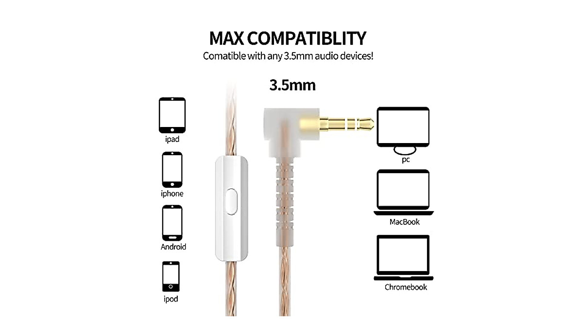 KZ EDX Wired Headset in Ear Entry Level HiFi Headset 3.5mm Detachable ...