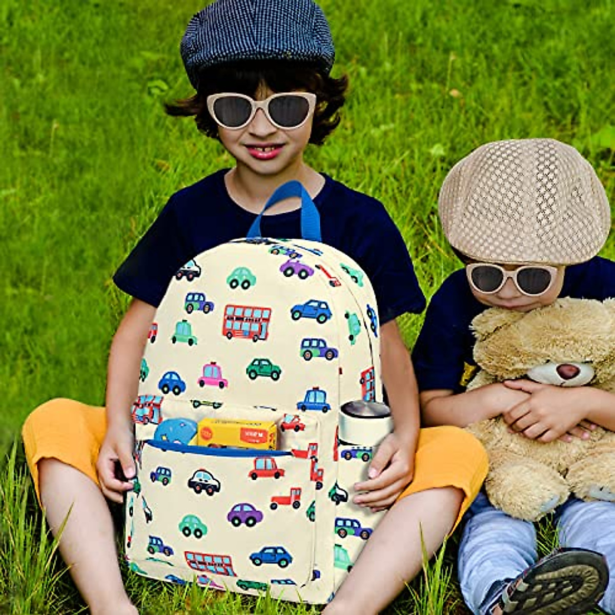 CAMTOP Preschool Backpack for Kids Boys Girls Toddler Backpack Kindergarten School Bookbags(Age 3-8 Year,Car)