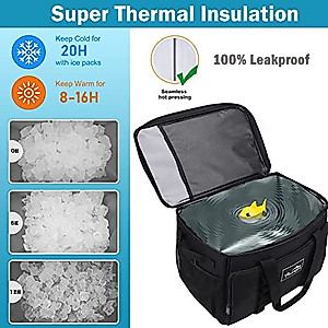 Cooler Bag 48-Can Insulated Leakproof Soft Cooler Large Collapsible Portable Travel Cooler Bags 32L for Picnic, Waterproof Soft Ice Chest for Camping, Beach, Fishing, Outdoor - 32 Quart