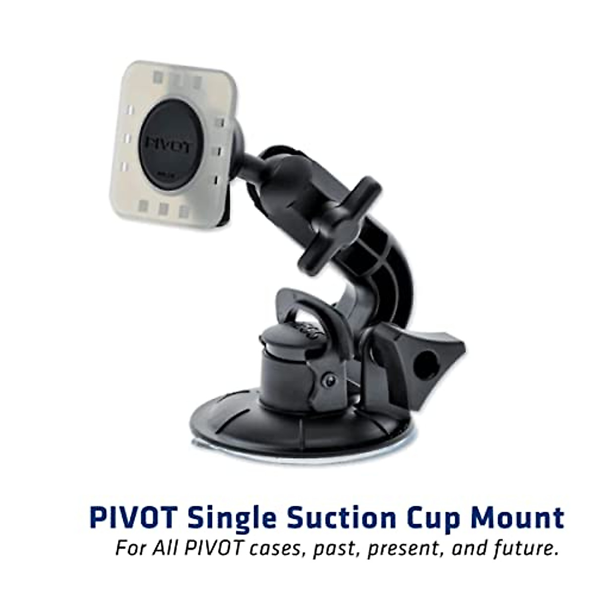 PIVOT Single Suction Cup Mount - Curved Arm - Supports Multi-Angle Display and Viewing - for Professional Pilots, General Aviation