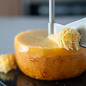 Cheese Curler Marble and steel + Cheese Knife Set - Cheese Shaver - Cheese Wheel Curler - Girolle Cheese Shaver - Tete de Moine Cheese Curler- Girolle - Spiral Cheese Shaver - Cheese flower Cutter