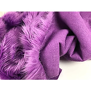 Bianna Creations | Faux Fur Fabric Pieces | US Based Seller | Shaggy Squares | Craft, Sewing, Costumes (Violet, 8x8 inches)
