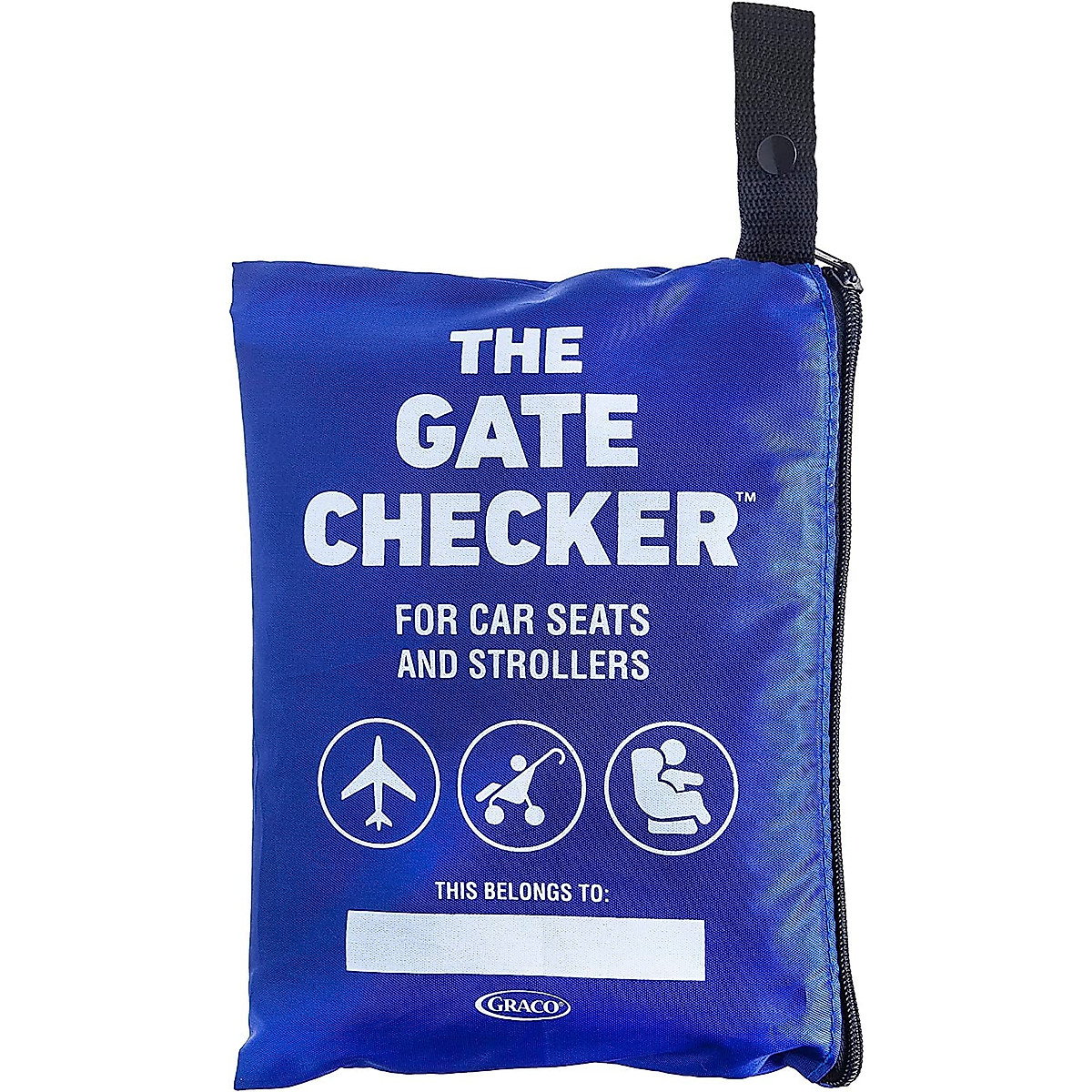 Graco Car Seat + Umbrella Stroller Extra Large Travel Bag, Tear & Water Resistant, Heavy Duty Travel Bag, Universal Size Gate Check Bag for Convertible Car Seats, Infant Carriers & Booster Seats, Blue