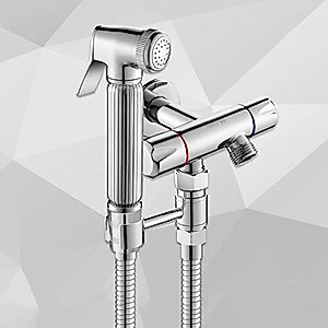 JIYTG Bidet Faucet All Copper Hand Held Bidet Sprayer Hygiene Kit Diaper Sprayers Toilet Spray Gun Toilet Bidet Flusher