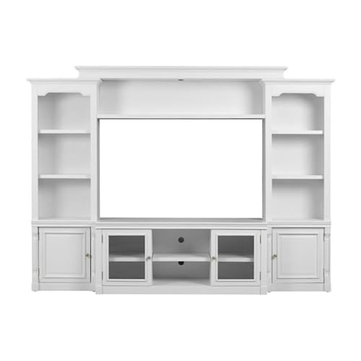 Tov Furniture Virginia Wood Entertainment Center for TVs up to 65" in White
