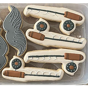 Fishing Pole Cookie Cutter 6 Inch - Made in the USA – Foose Cookie Cutters Tin Plated Steel Fishing Pole Cookie Mold