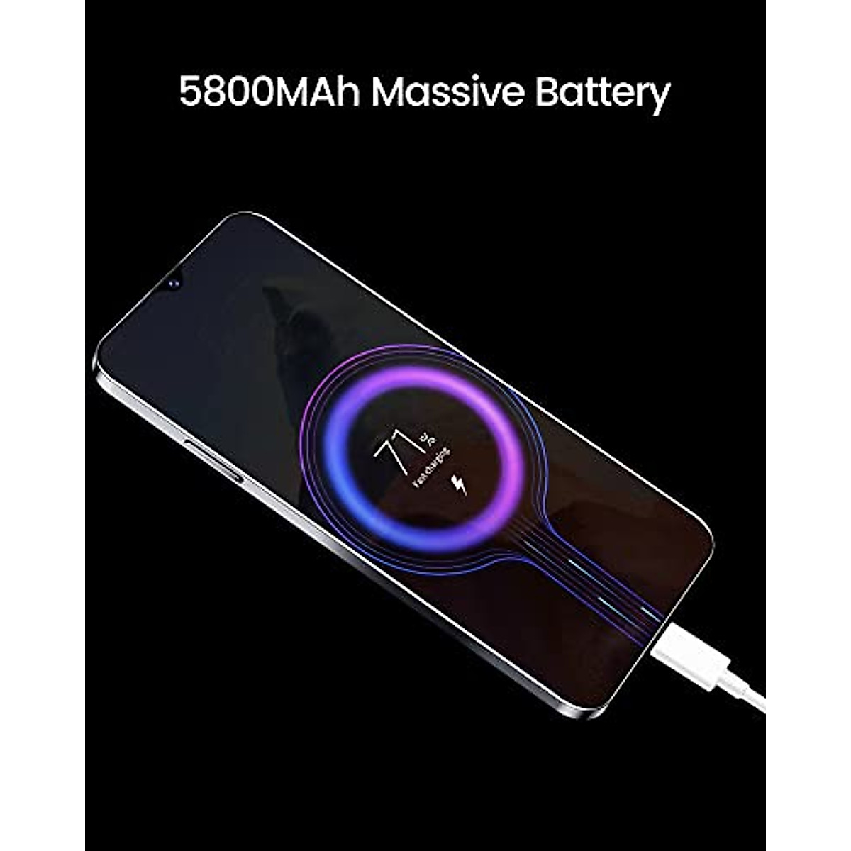 Echoamo M13 Pro Unlocked Cell Phones 6.8 inch Big Screen Unlocked Smartphone Bar Design 5G Dual Sim Smartphone Unlocked 64MP+13MP+8MP Triple Camera Cellphone 5800mAh, 4GB+128GB (Black)