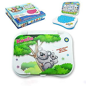 Gigicloud Electronic Learning Board,Multifunction Language Learning Machine Kids Laptop Toy Early Educational Computer Tablet Reading Machine for Helping Toddlers Learn Letters and Numbers
