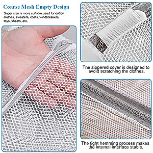 Mesh Laundry Bags, iDeep 3Pcs Durable Reusable Laundry Bags for Delicates with Premium Zipper, 23.6*23.6 inch Washing Bags for Washing Machine, Travel Storage Organize Bag for Clothes,Sheet, Shoes