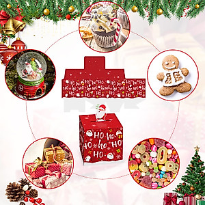 24 Pieces Christmas Gift Boxes 3D Xmas Candy Treat Box for kids Christmas Cookies Boxes Xmas Paper Goody Ornaments Santa Claus Boxes for Xmas Party Favors Supplies Christmas Tree Decoration (Colorful)