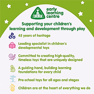 Early Learning Centre Wooden Toddle Truck, Hand Eye Coordination, Physical Development, Instills Confidence, Kids Toys for Ages 18 Month, Amazon Exclusive