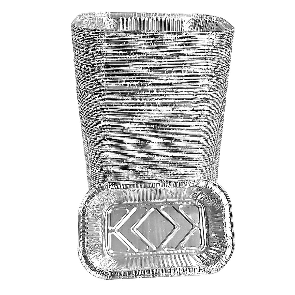 PACTOGO 8 oz. Aluminum Foil EXTRA-MINI Loaf Pans Small Disposable Miniature Bread Container – ½ Pound Baking Tin Liners, Perfect to Bake Cakes, Bread Loaves, and Meat - 5.4 x 3.25 x 1.3 (Pack of 10)