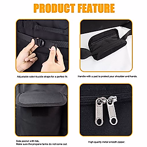 WOMACO 22 inch Griddle Carry Bag for Blackstone 17 & 22 Griddle with Hood Lid and Stand, Water-Resistant Outdoor Griddle Bag Case