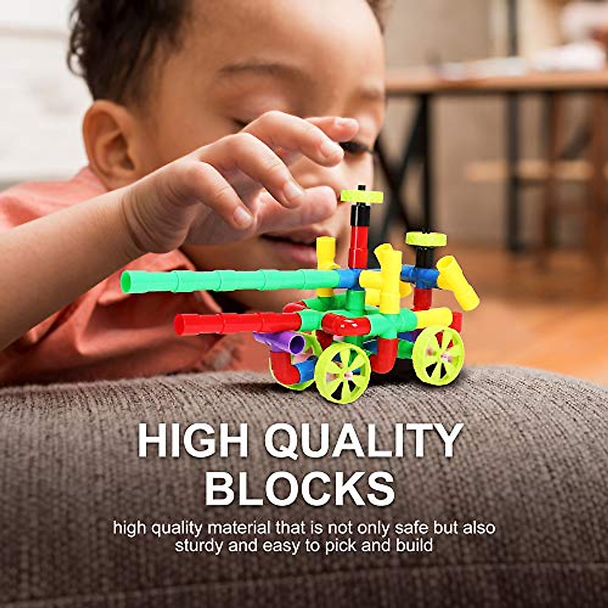 STEM Building Blocks Toy for Kids, Educational Toddlers Toddler Brain Toy Kit, Constructions Toys for 3 4 5 6 7 8 Years Age Boys and Girls – Creativity Kids Toys