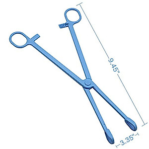 MACGOAL Reptile Feeding Clip Tongs Plastic Terrarium Lizards Turtles Reptile Tweezers Reptile Feeding Tool 9.45 Inches