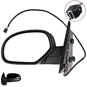 Scitoo Towing Mirrors fit for Chevy for GMC Left Driver Side Automotive Exterior Mirrors fit 2007-2013 for Chevy Silverado for GMC Sierra (07 for new body) with Power Controlling and Heated Features