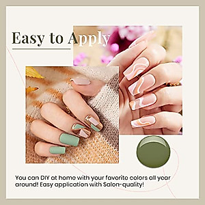 Beetles Gel Polish Kit SOUTHERN BELLE Glitter Nude Polish Set - 6 Pcs Coral Green Light Blue Soak off Nail Lamp Gel Base and Top Coat Needed Varnish Salon Nail Art Design Gifts for Women