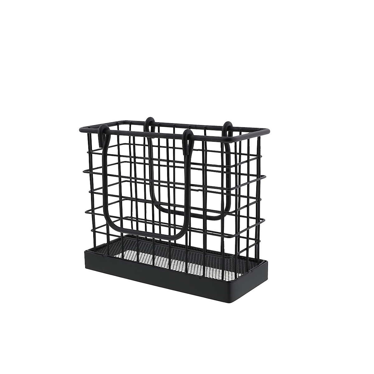 Black Metal Standing Napkin Holder Caddy for Lunch Napkins