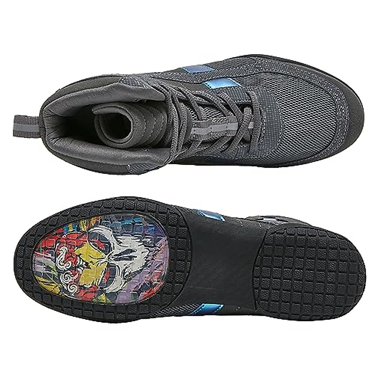 Unisex Wrestling Shoes for Men Women Boxing Shoes Youth Kick Fighting Shoe Boxing Sneaker,Gray