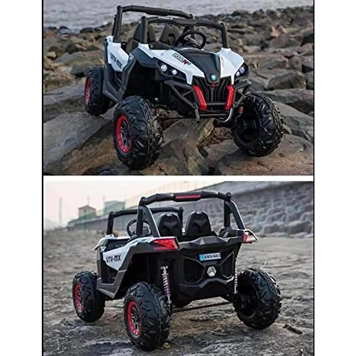 4X4 2022 Upgraded Kids Electric Ride on car RC Remote Power Wheel 24v XL Buggy Style Kids Ride on car RZR 2 Adjustable seats 24VOLT Rubber Tires Holds 160 lb mp3 Bluetooth 9 mph