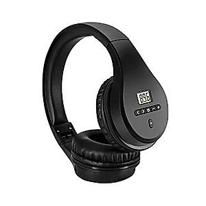 Portable Rechargeable FM Radio Headphones Bluetooth Earmuffs, Transistor Radios with Best Reception, Wireless Radio Headset Built-in Mic, Support TF Card. Walkman Radio for Mowing,Jogging, Working
