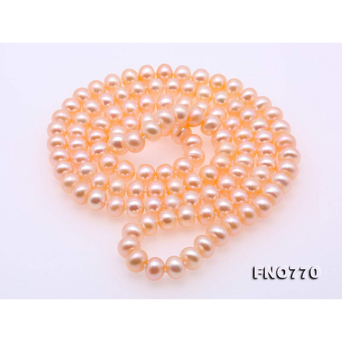 Womens Long Strand Pink Pearl Necklace AA+ 8-9mm Freshwater Cultured Pearl Necklace Sweater Chain 32"