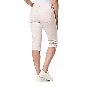 Bandolino Women's Mandie High Rise 17" Skimmer Short, Mary's Rose-SNAP Hem