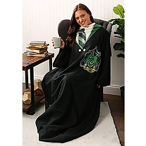 Northwest Comfy Throw Blanket with Sleeves, 48 x 71 Inches, Slytherin Rules