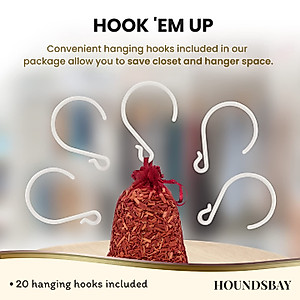 All-Natural Cedar and Lavender Sachet (20 Pack) with Hanger Hooks Included: 10 Lavender Sachets for Drawers and Closets, 10 Cedar Sachets Best Moth Repellent for Clothes