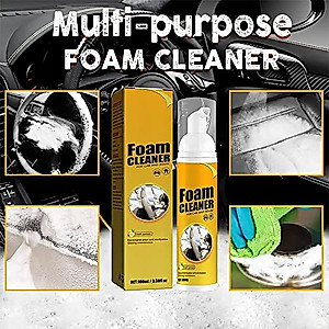 2023 Car Magic Foam Cleaner, Magic Foam Cleaner for Car, Foam Cleaner All Purpose Heavy Duty, Multipurpose Foam Cleaner, Car Kitchen Cleaner, 100ml (1)