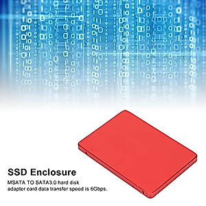 SSD Adapter Enclosure Kit, Aluminum Alloy SSD Adapter Enclosure Stable Durable for Home for Computer for Office Red