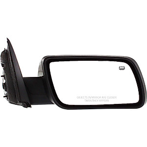 Kool Vue Right Power Heated Door Mirror Compatible With Ford Flex 2009-2012 Without Memory & Puddle Lamp Paintable